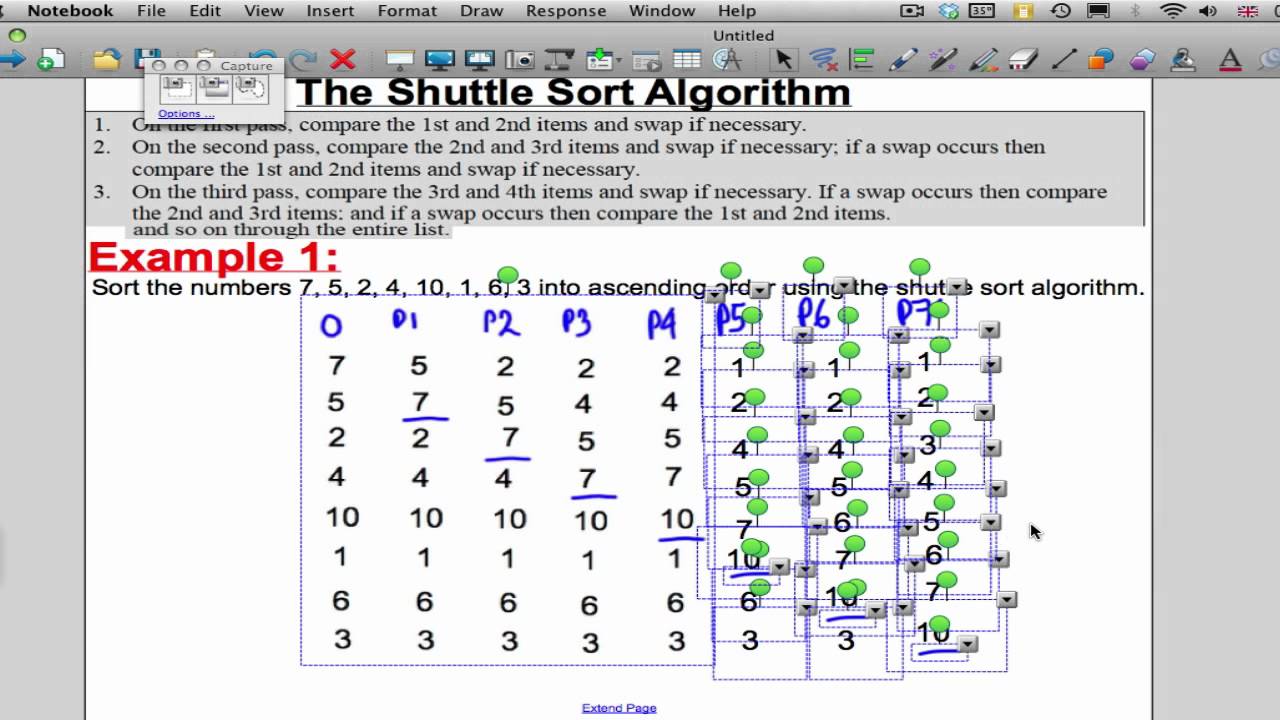 Shuttle Sort Algorithm Decision Maths 1 Youtube