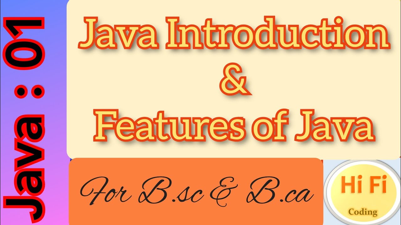 Java Java Introduction And Its Features Youtube