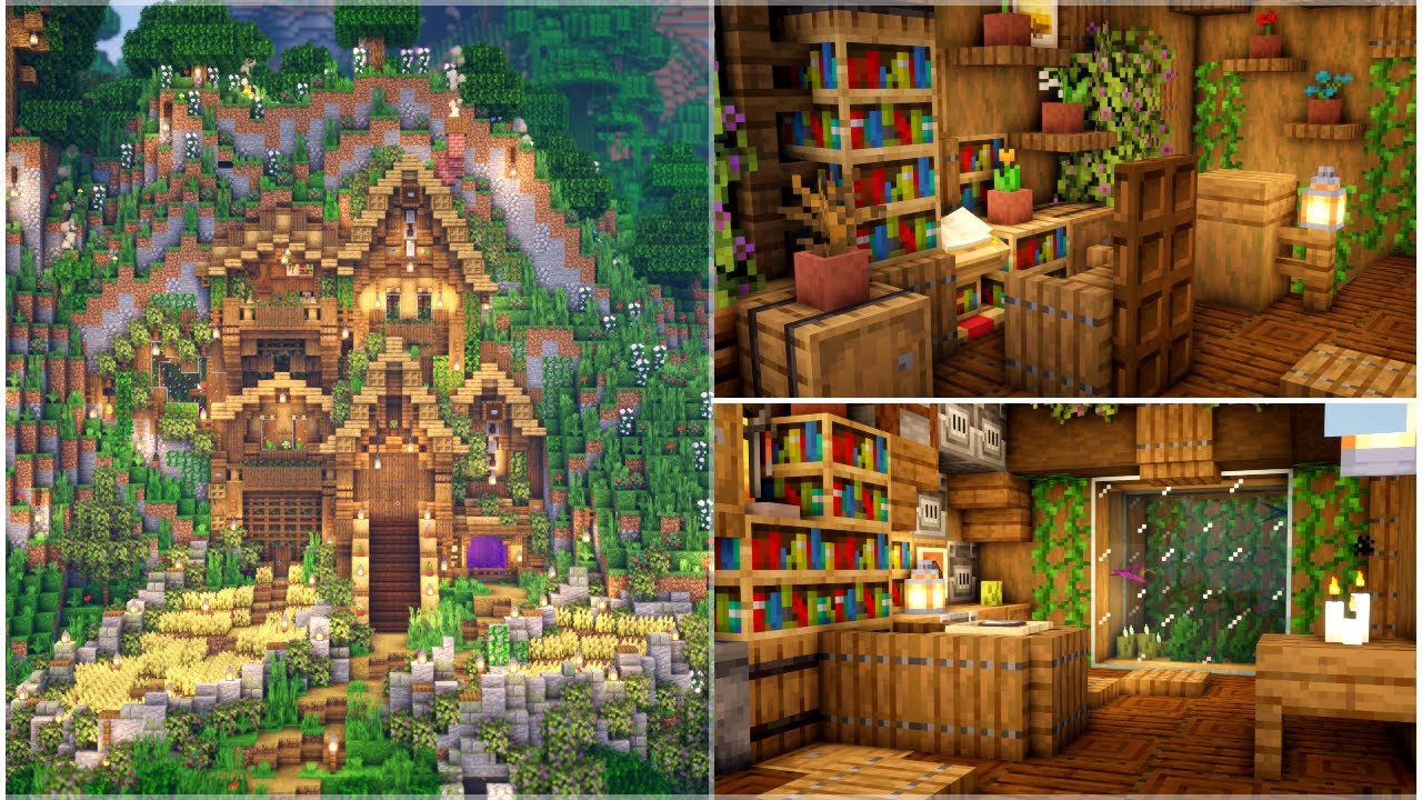 Minecraft Ultimate Mountain House Interior Tutorial Youtube