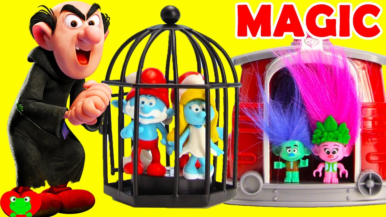 Trolls Saves Smurfs From Evil Gargamel Youtube