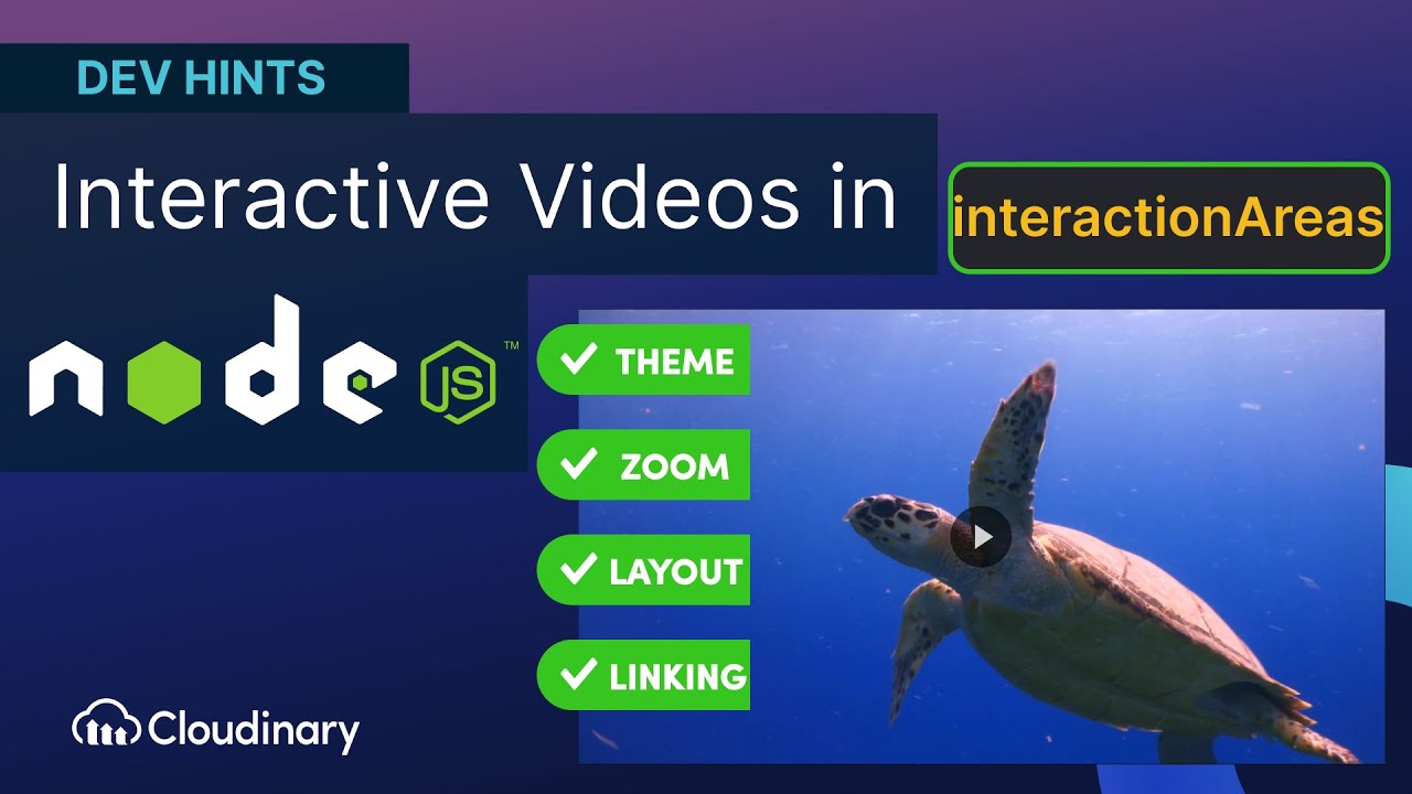Create Interactive Videos In Node Js With Cloudinary Dev Hint Youtube