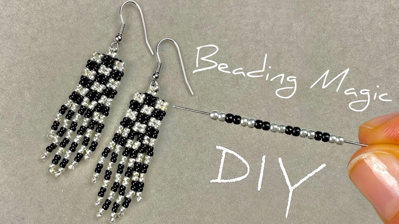 Making Seed Bead Earrings Pandahall Tutorial On How To Diy Red 2 Hole