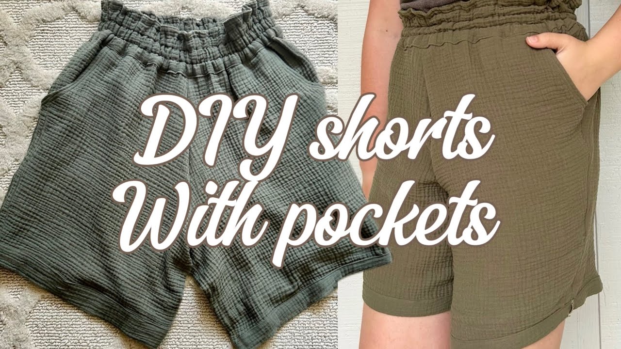 Diy How To Make Shorts With Pockets Youtube