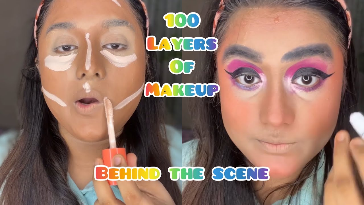 100 Layers Of Makeup Challenge Behind The Scenes Youtube