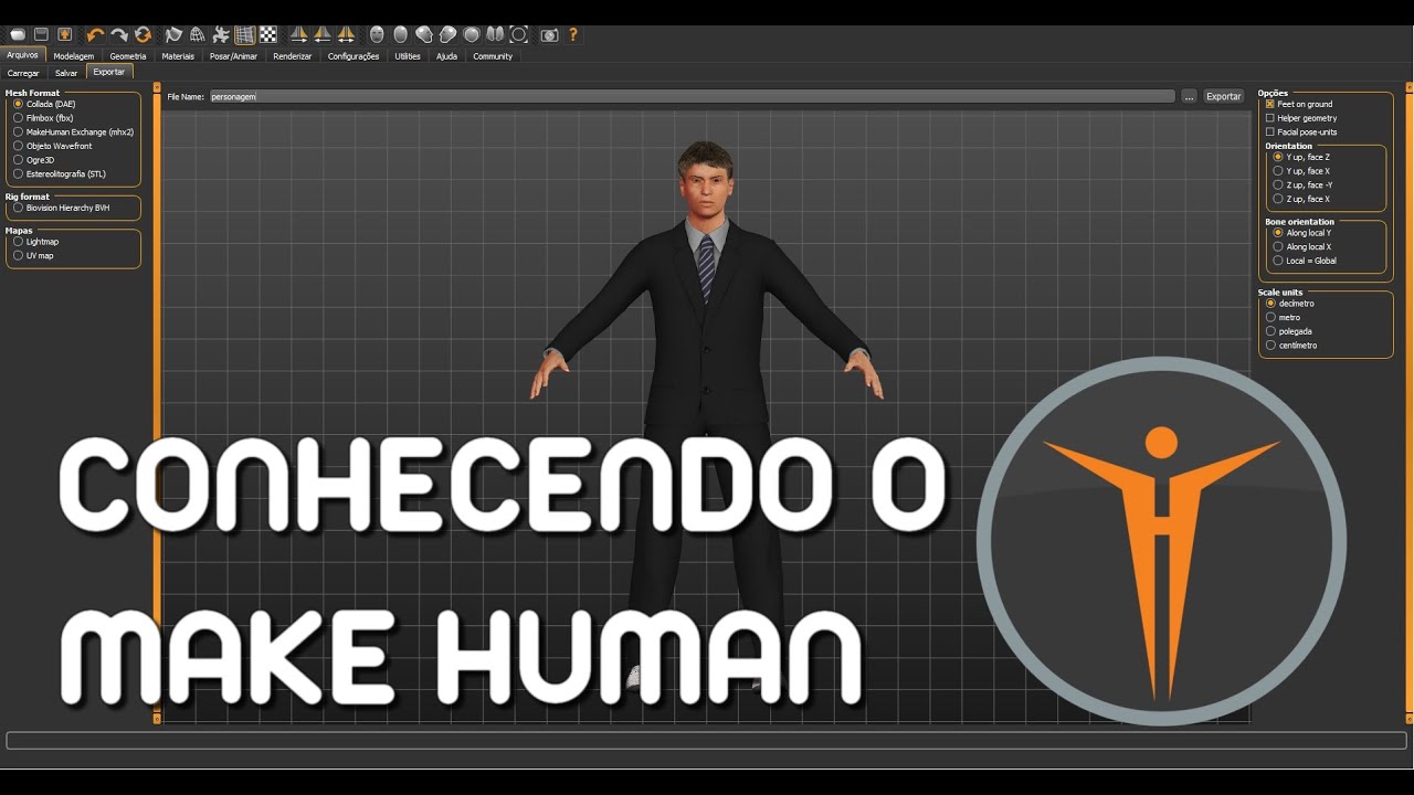 Conhecendo O Make Human Youtube