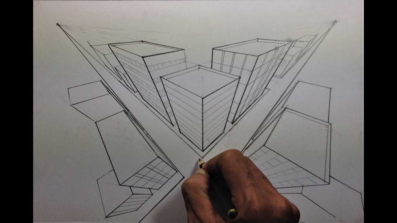 Easy 3 Point Perspective Drawing Infinite Painter Drawing A Building