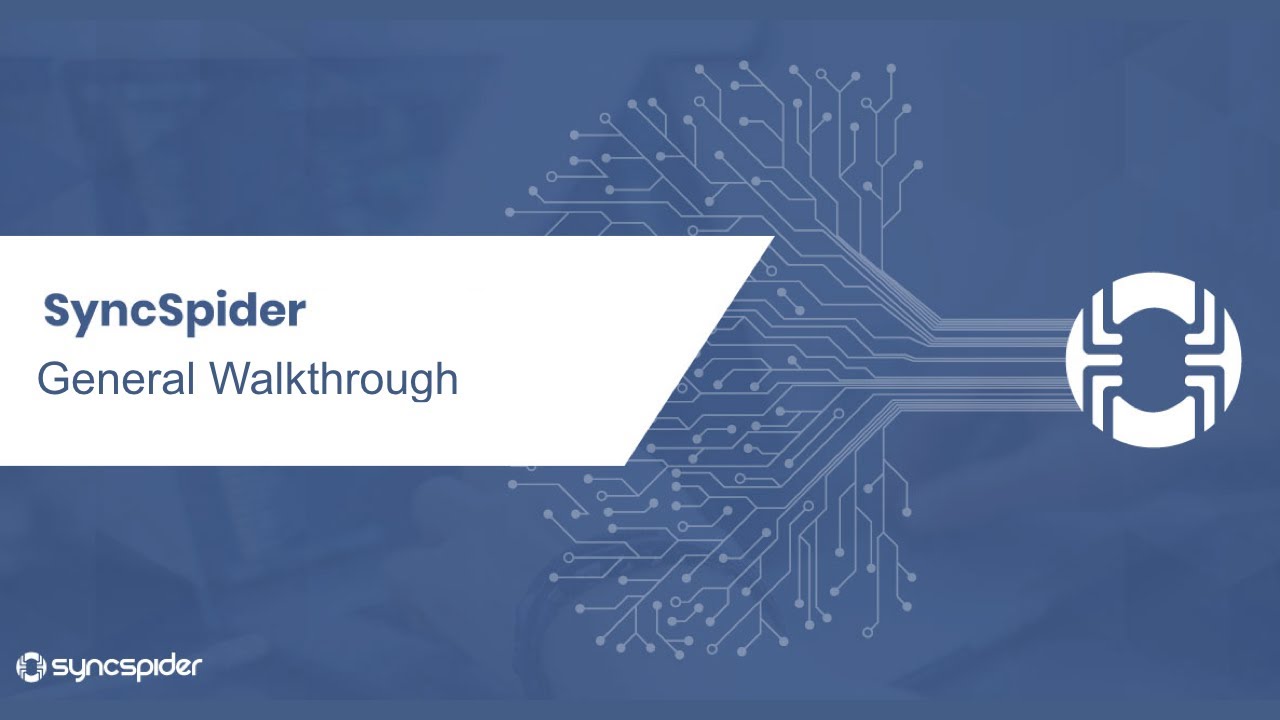 Syncspider General Walkthrough Youtube