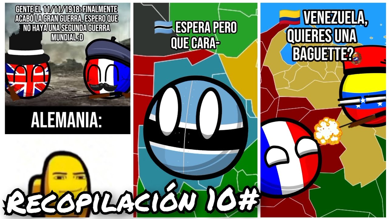 Recopilación De Mis Videos 10 Countryballs Humor Youtube