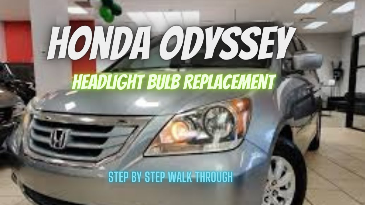 Honda Odyssey Headlight Bulb Replacement Youtube