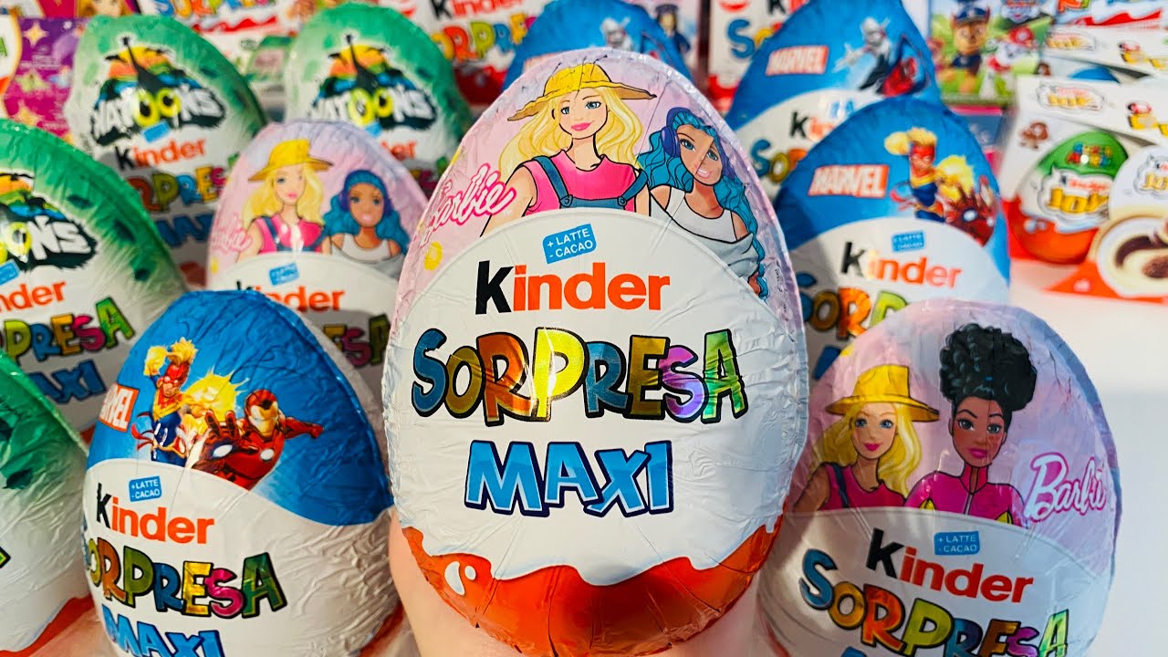 Compilation Kinder Surprise Maxi Asmr Unboxing Youtube