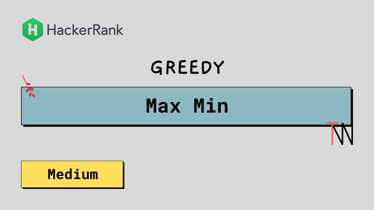 Tw Nn Hackerrank Max Min 題目講解 Youtube