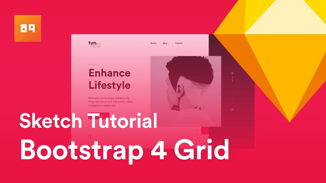 Sketch Tutorial Design Website Using Bootstrap 4 Grid Youtube