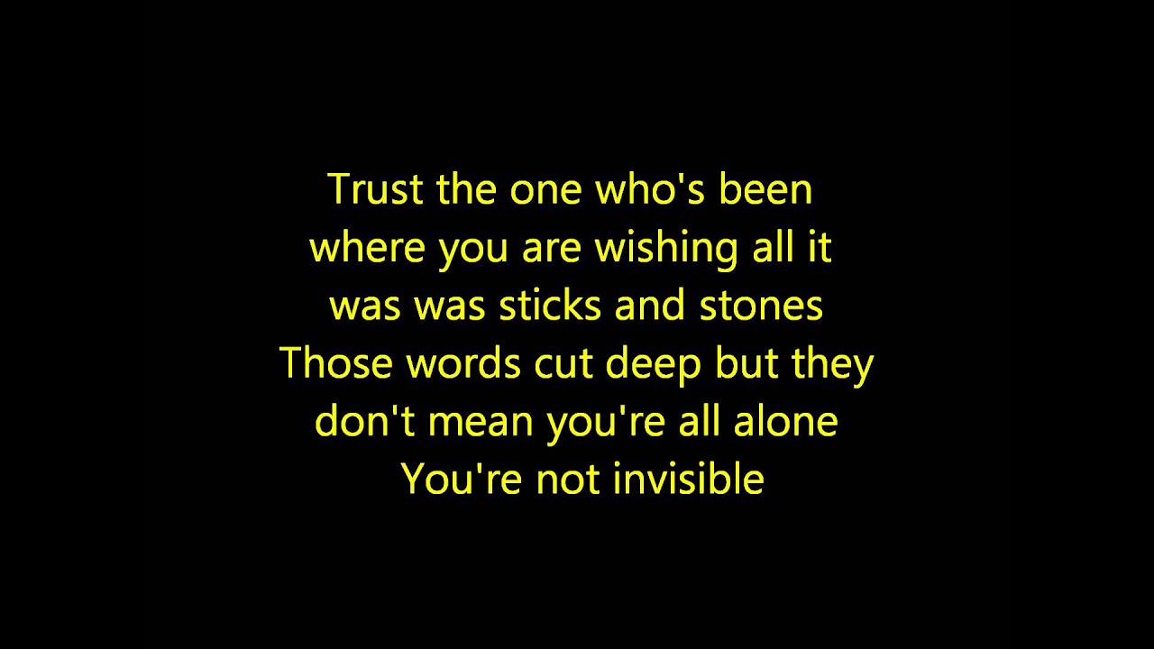 Hunter Hayes Invisible Lyrics Youtube