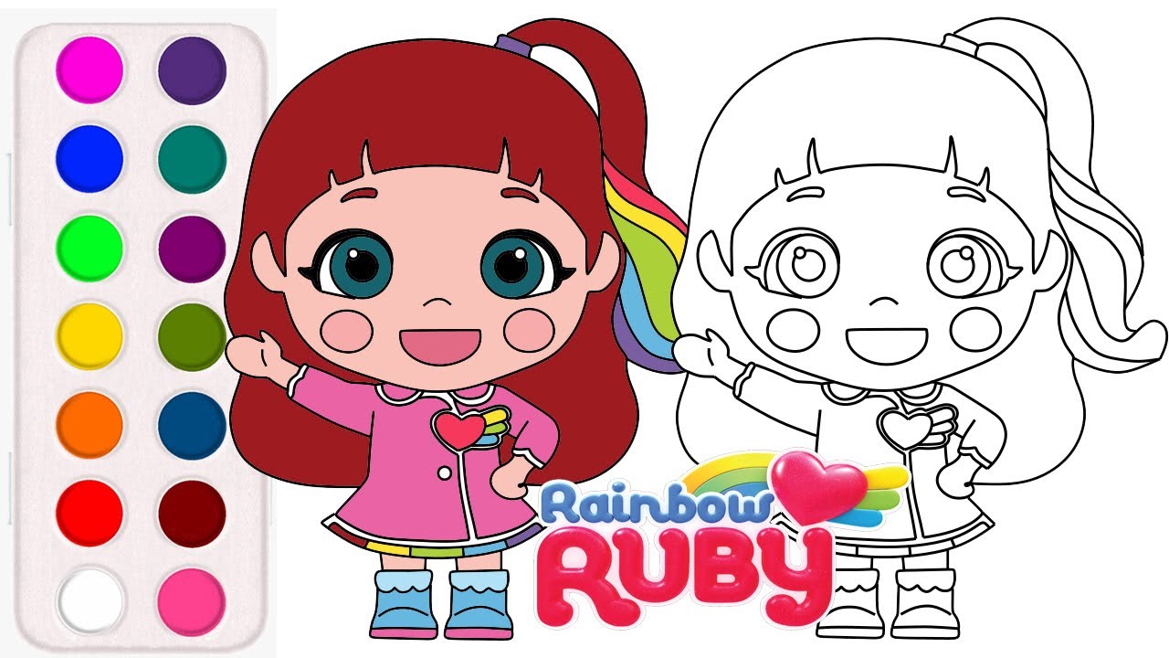 How To Draw And Color Princes Kiki From Rainbow Ruby Youtube