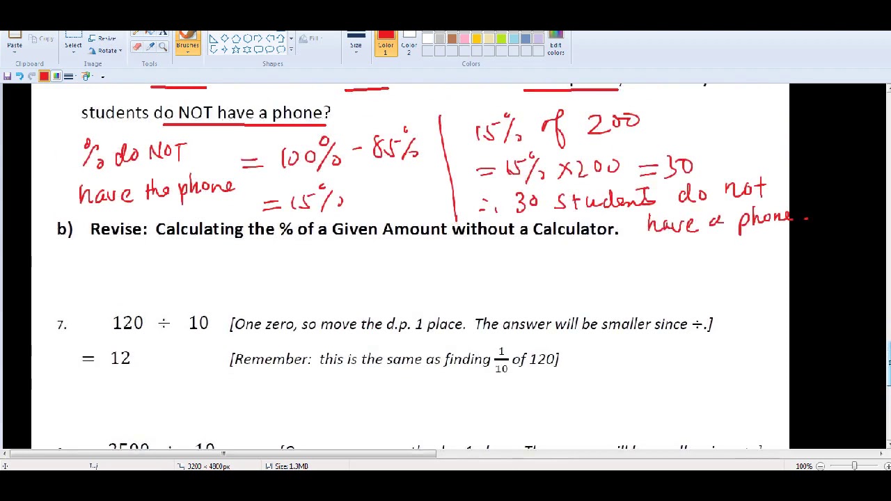 Year 8 Percentage Lesson 3 Youtube