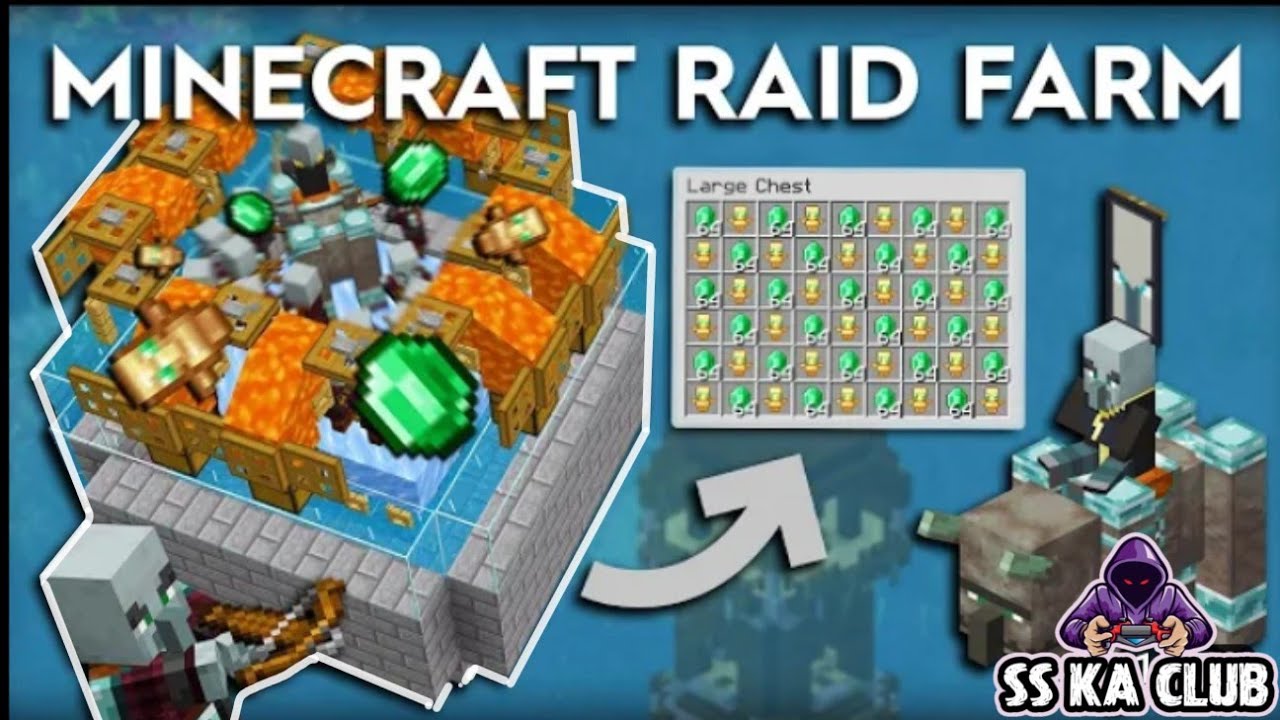 Minecraft Raid Farm Easy Minecraft Raid Farm Tutorial Youtube