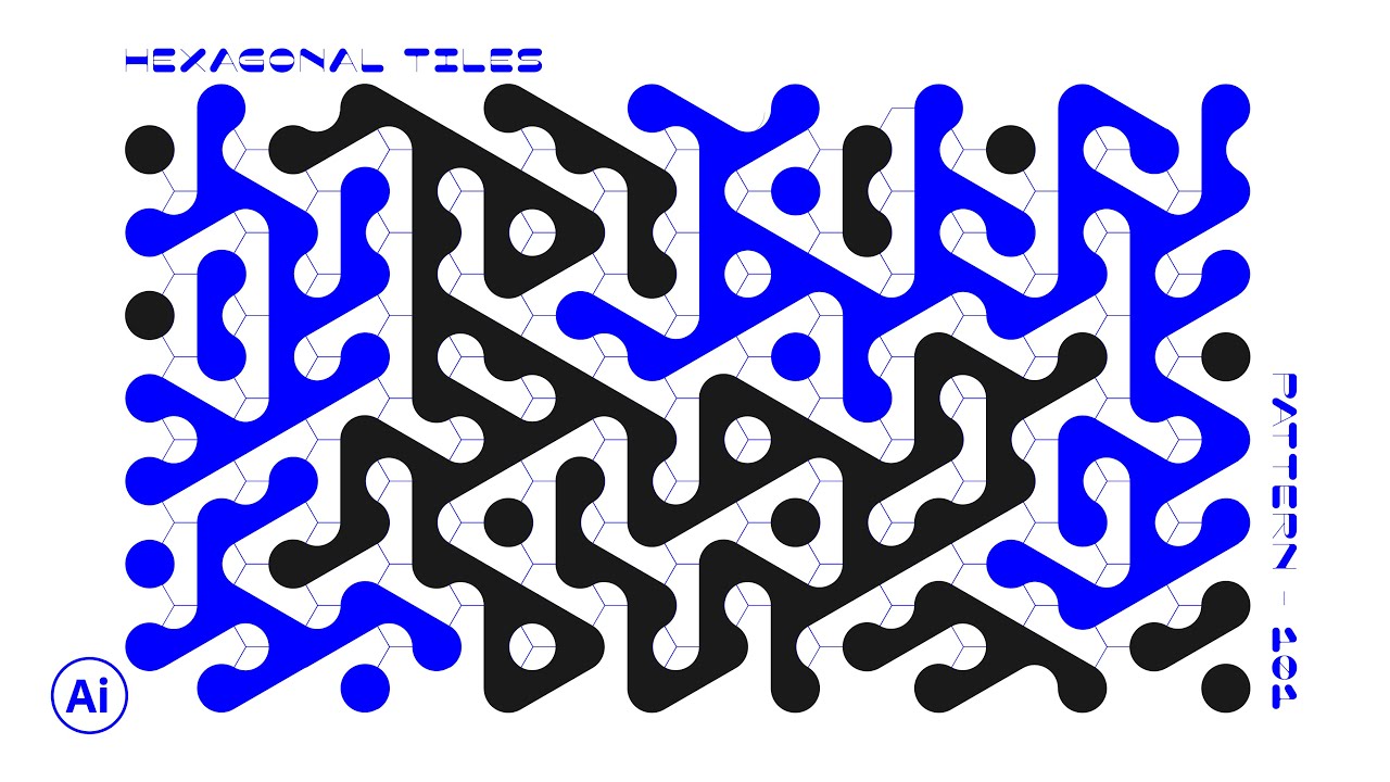Illustrator Pattern Tutorial Hexagonal Tiles Youtube