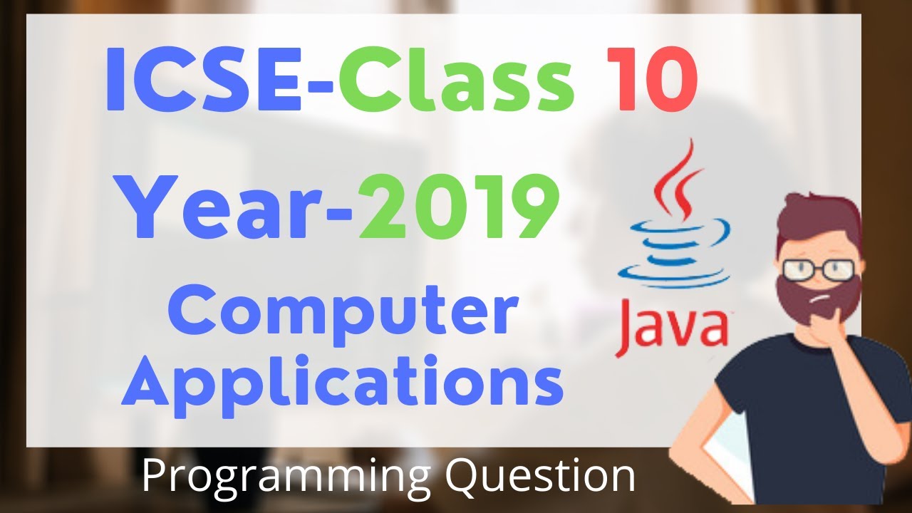 Menu Driven Program Icse Class 10 2019 Ques 5 Java Hindi