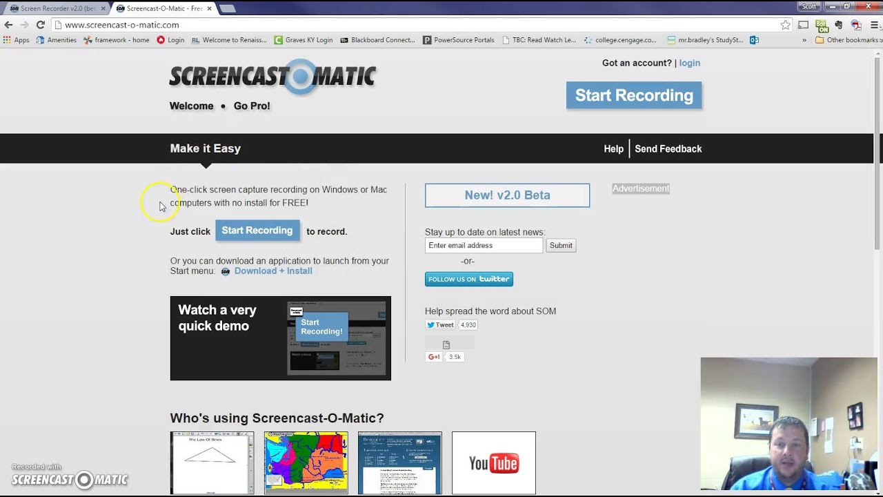 Screencastomatic Youtube