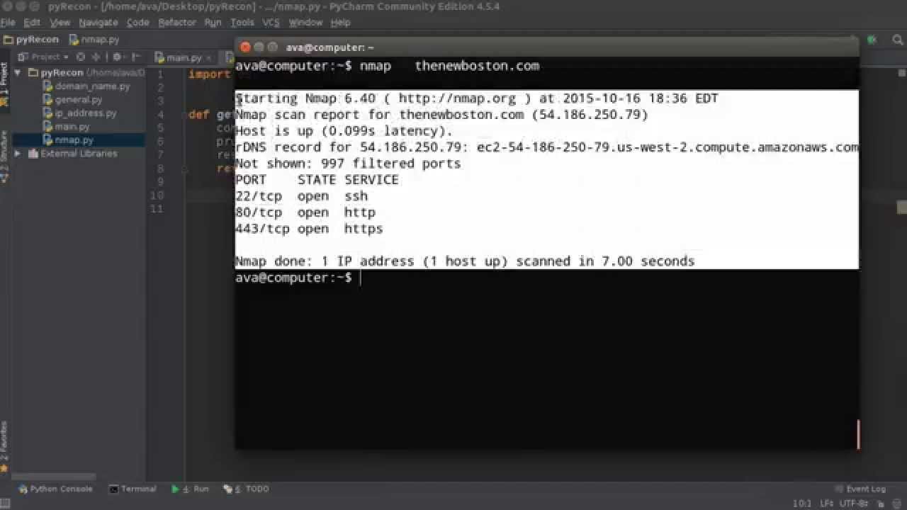 Python Website Scanner Tutorial 4 Nmap Port Scan Youtube