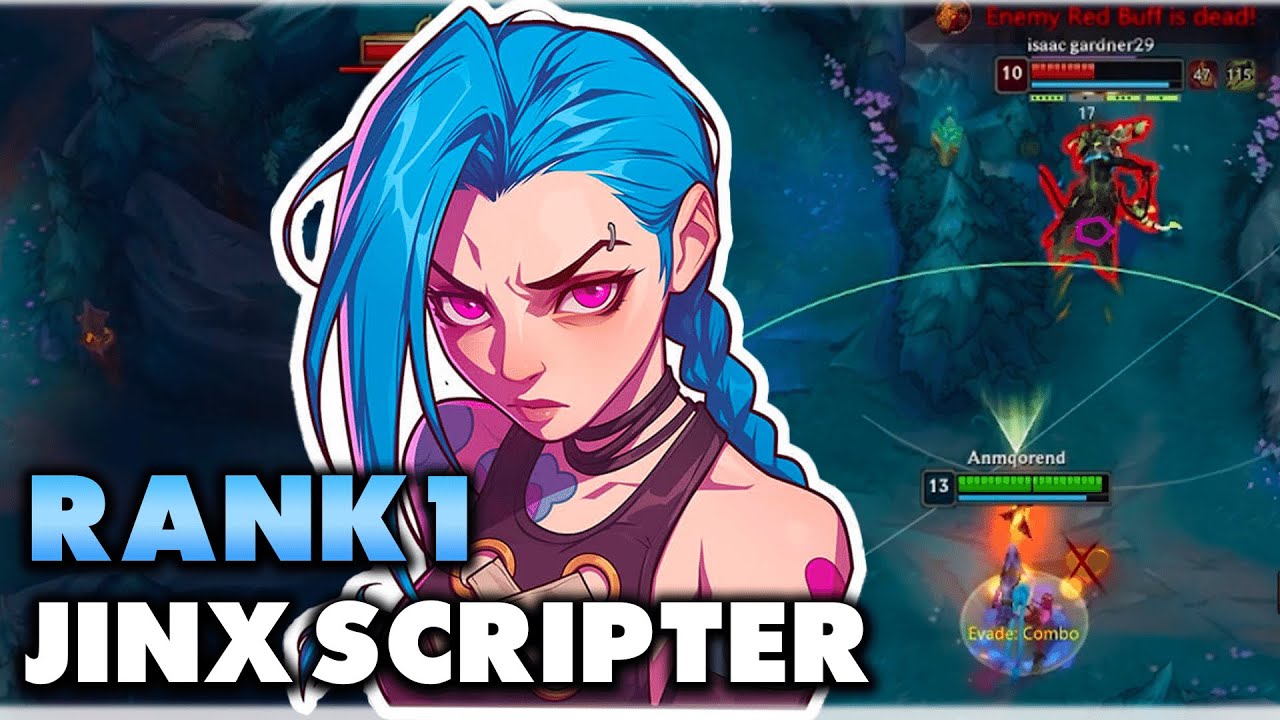 Rank 1 Jinx Scripter Pov Gameplay League Of Legends Script Gameplay
