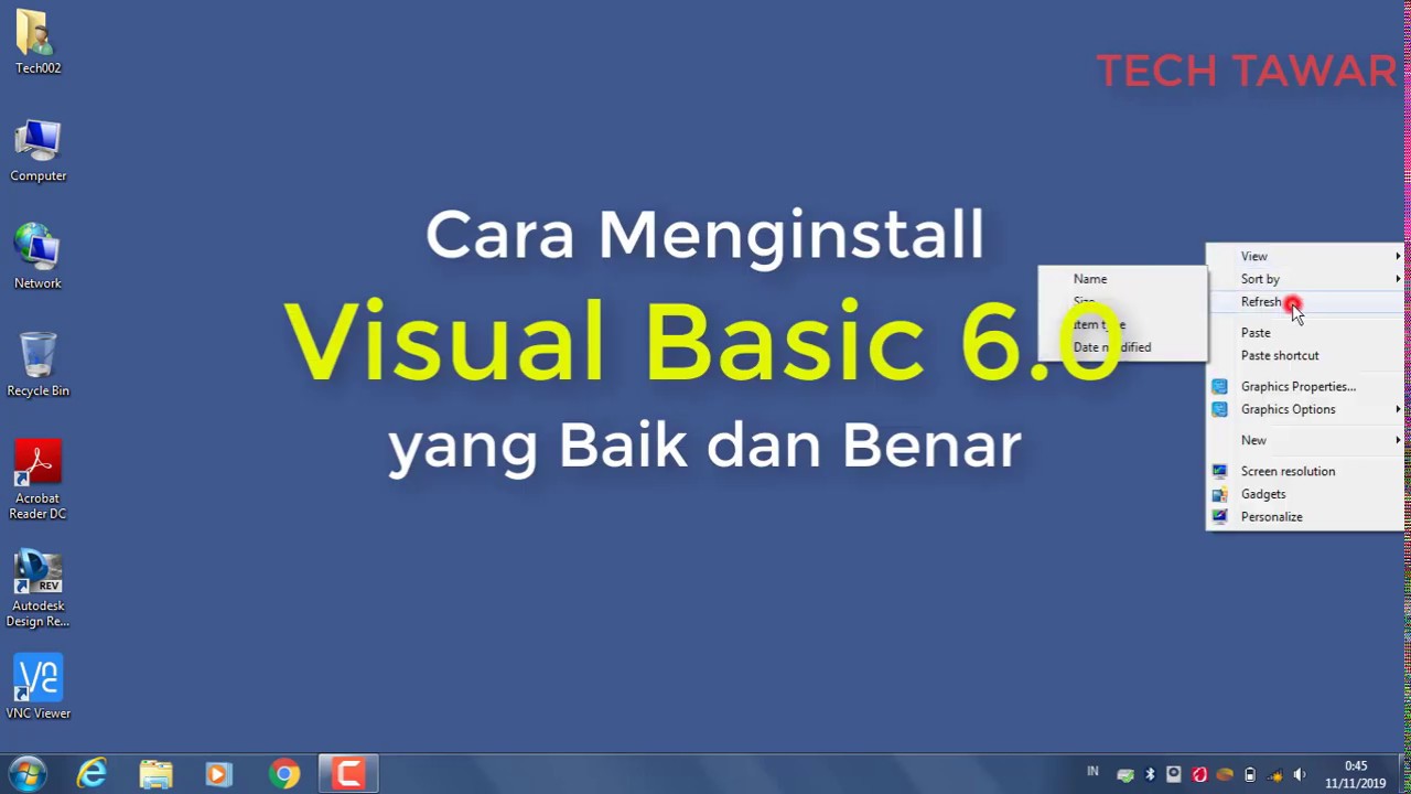Tutorial Cara Install Visual Basic 6 0 Youtube
