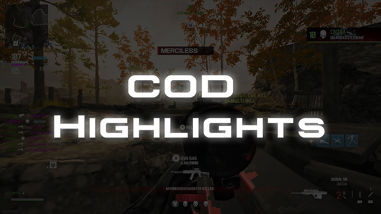 Cod Highlights Youtube