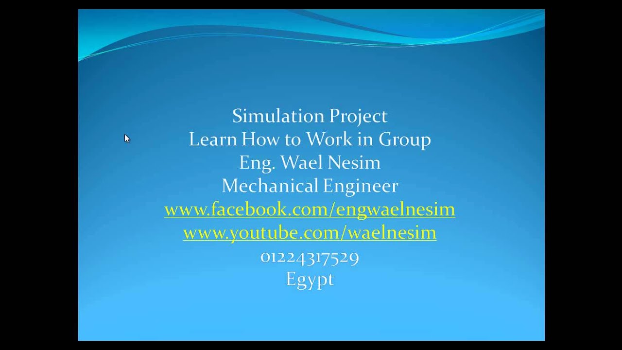Simulation Project Presentation Youtube