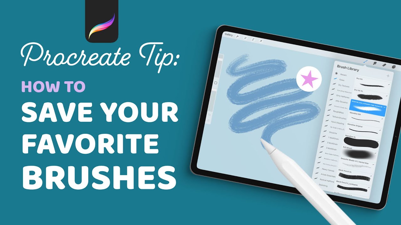 How To Save Your Favorite Brushes In Procreate Youtube