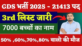 Gds New Result 2025 Gds 3rd Merit List 2025 Kab Aayega Gds 3rd Merit