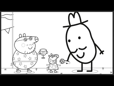 Peppa Pig Daddy Pig Meets Mr Potato Learning Colors Coloring Pages