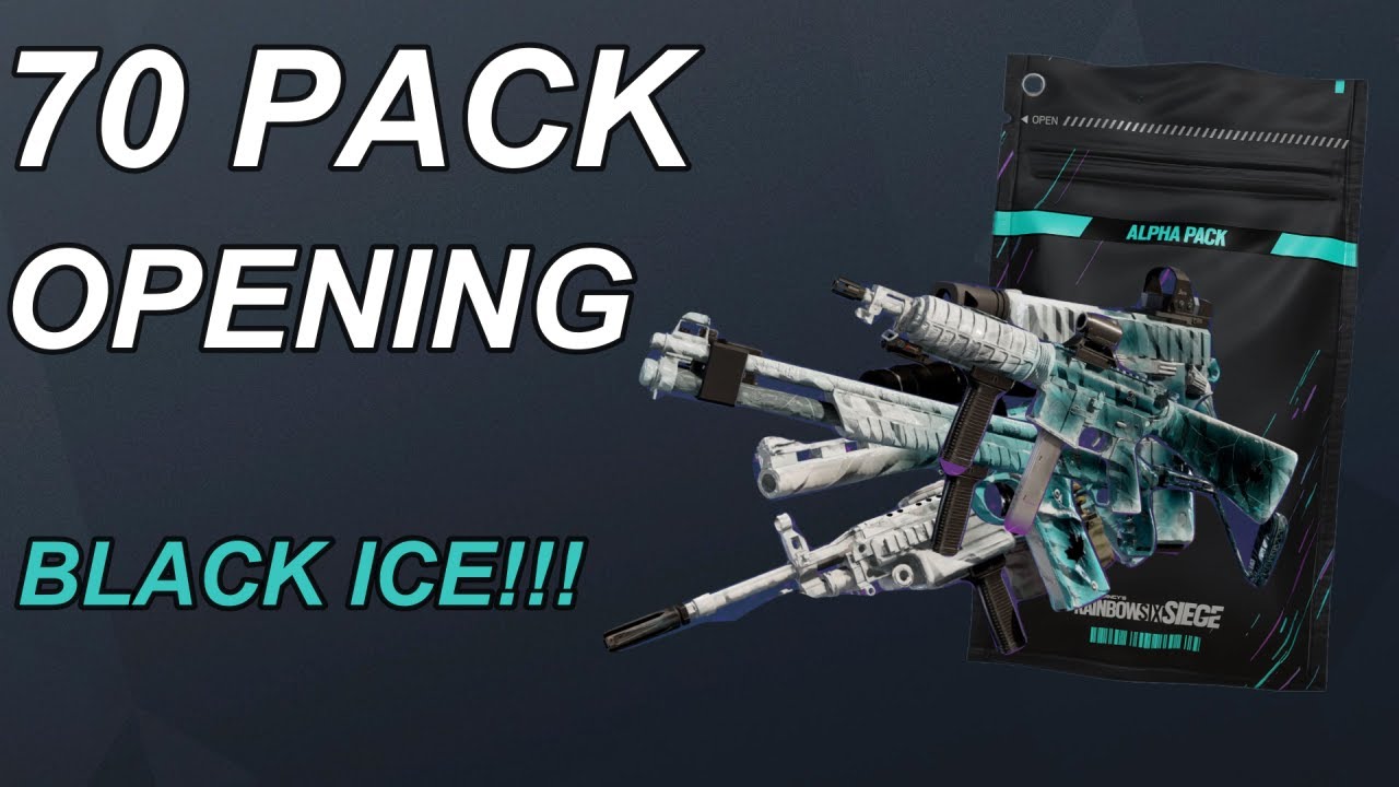 70 Packs And 5 Black Ice S Rainbow Six Siege Pack Opening Youtube