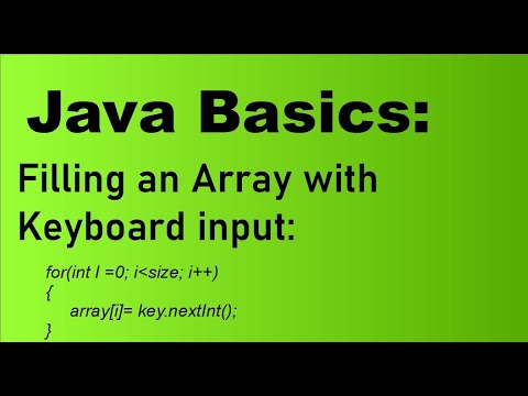 Java Basics For Beginners Arrays Loading From Keyboard Input Youtube