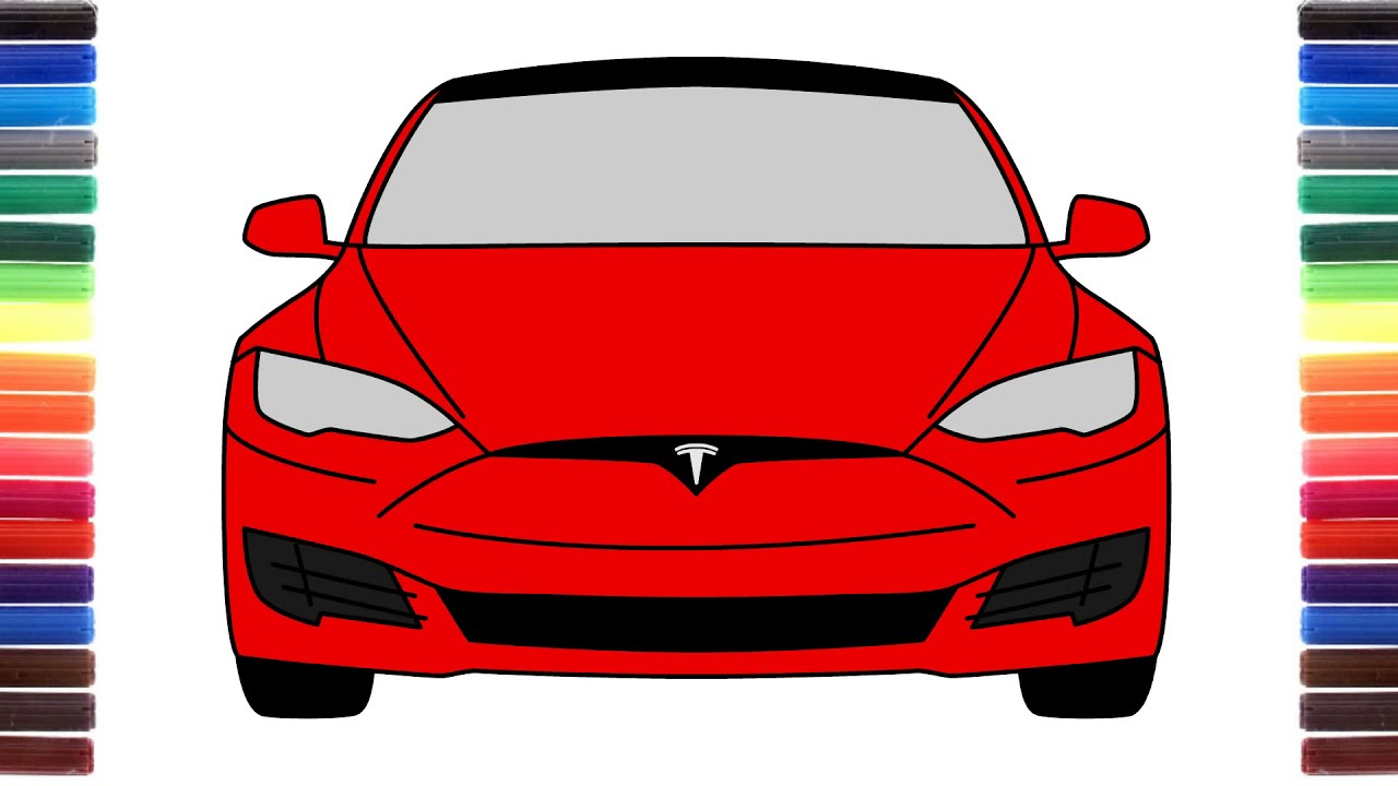 Car Drawing Tesla At Alice Manning Blog