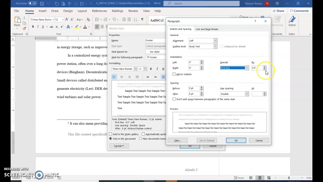Footnote Font Size