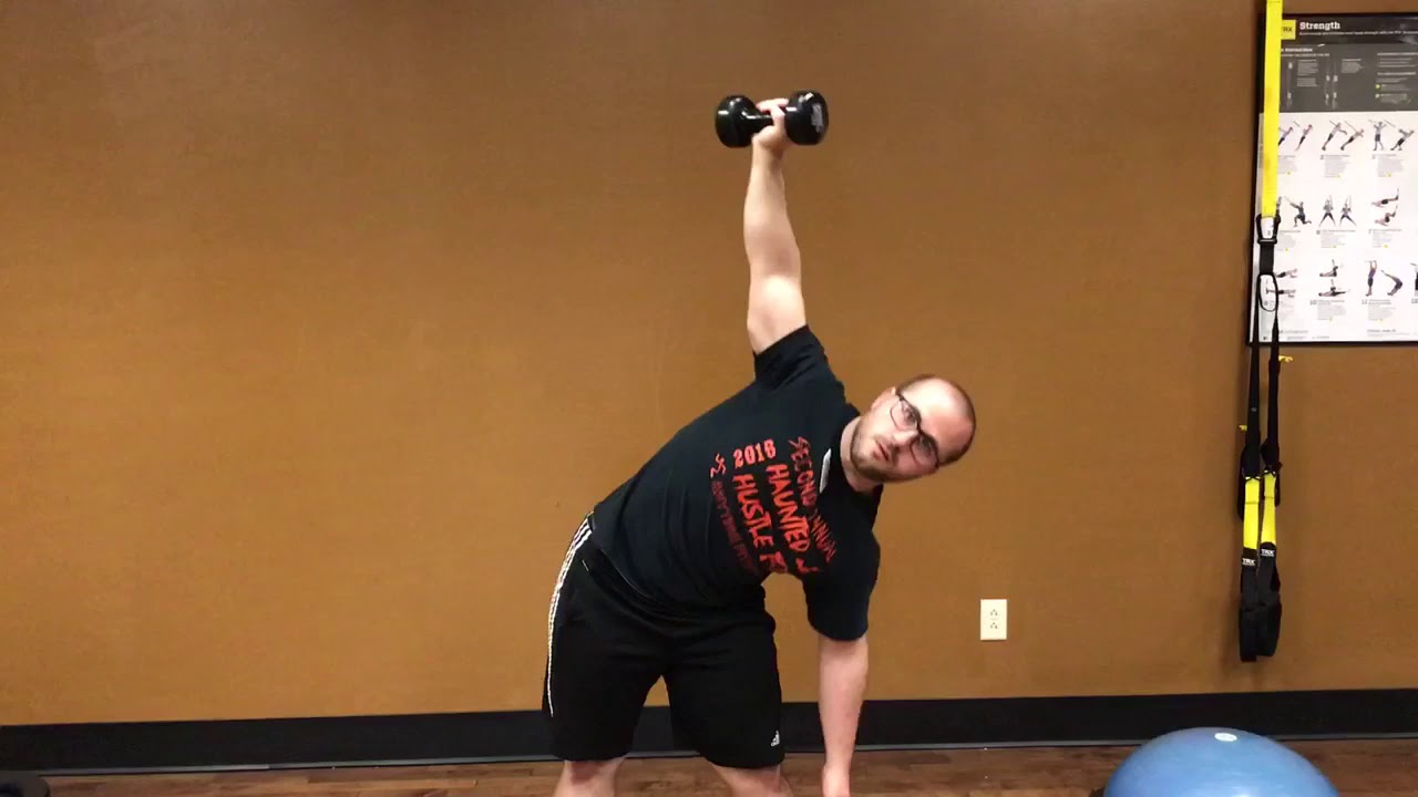 Single Arm Dumbbell Overhead Side Bends Never Been Stronger Youtube