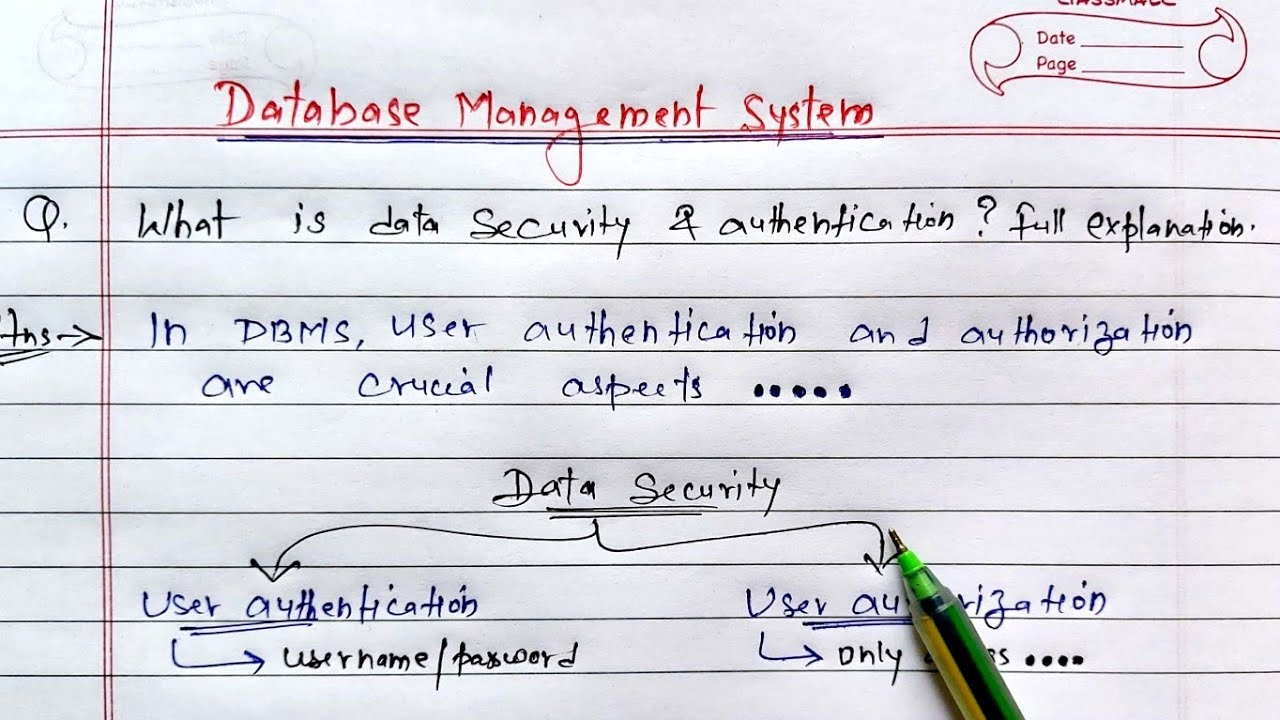 Dbms Data Security Authentication Authorization Learn Coding