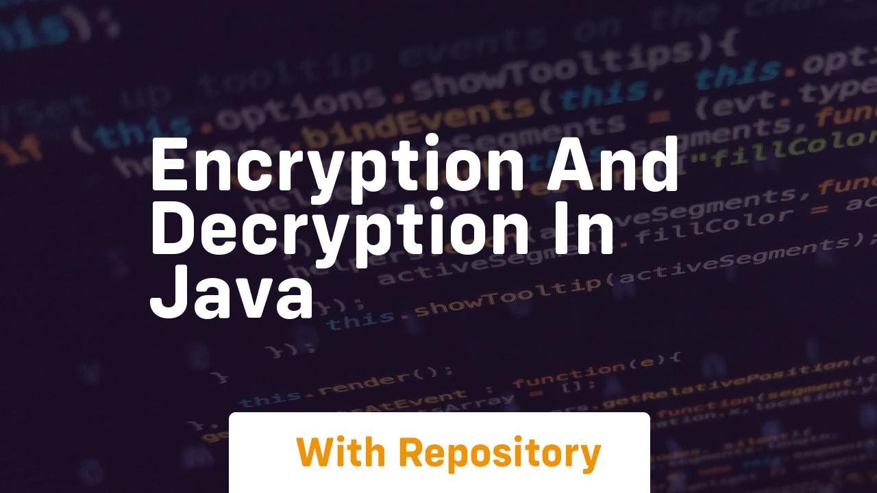 Encryption And Decryption In Java Youtube