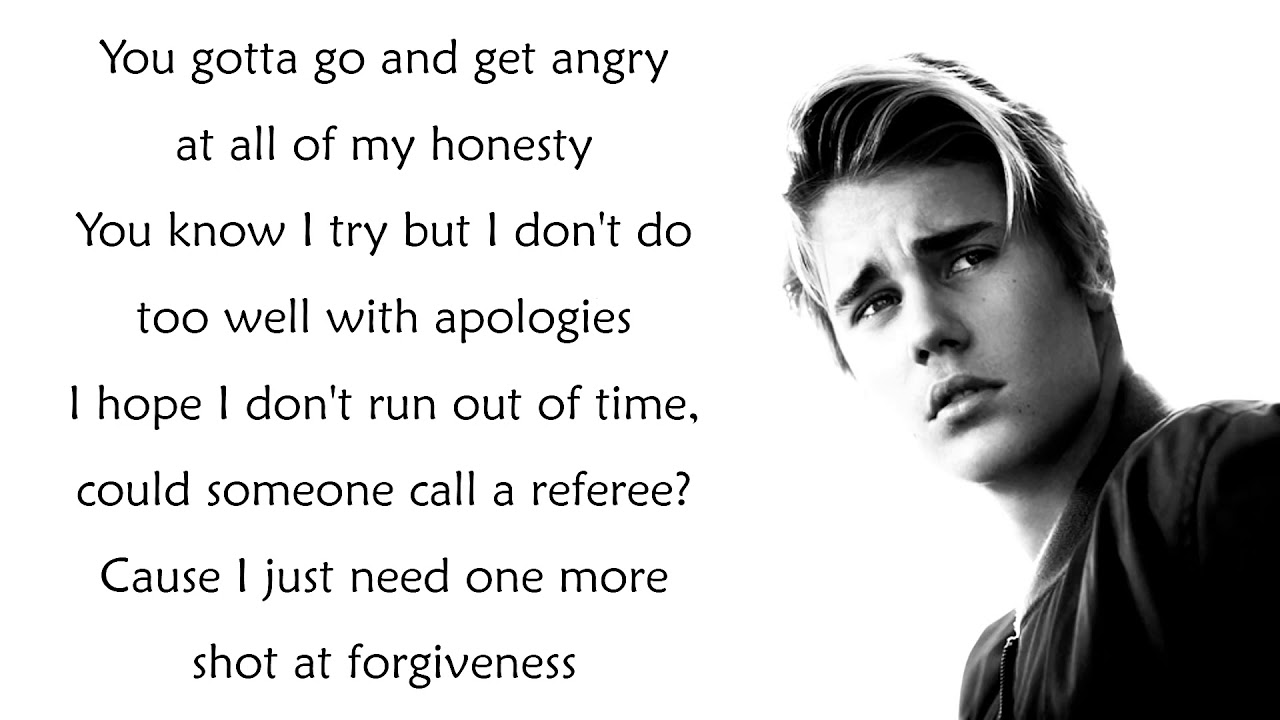 Justin Bieber Sorry Lyrics Dps Lyrics Youtube
