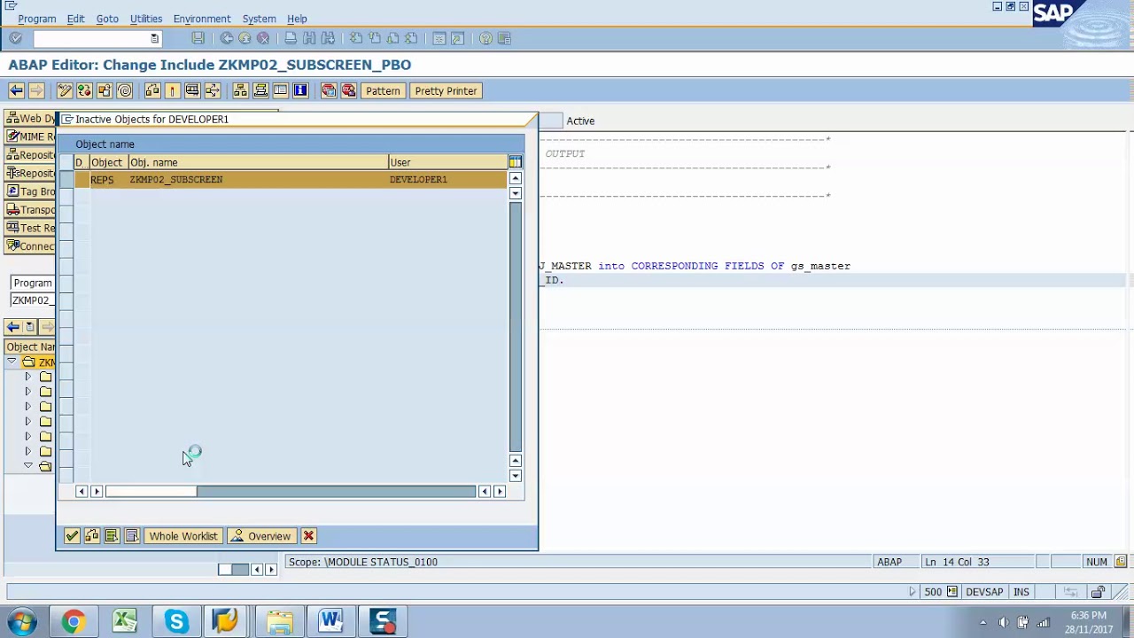 Sap Abapmodule Pool Program With Sub Screen Dynamic Sub Screen And