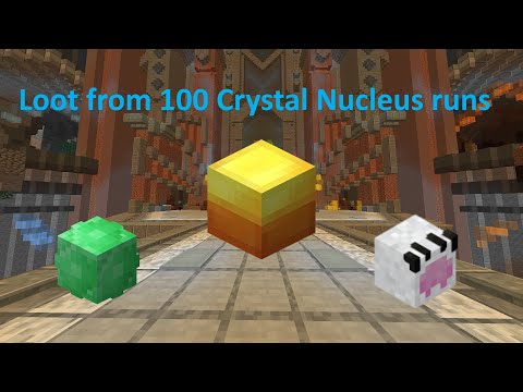 Loot From 100 Crystal Nucleus Runs Hypixel Skyblock Rng Compilation