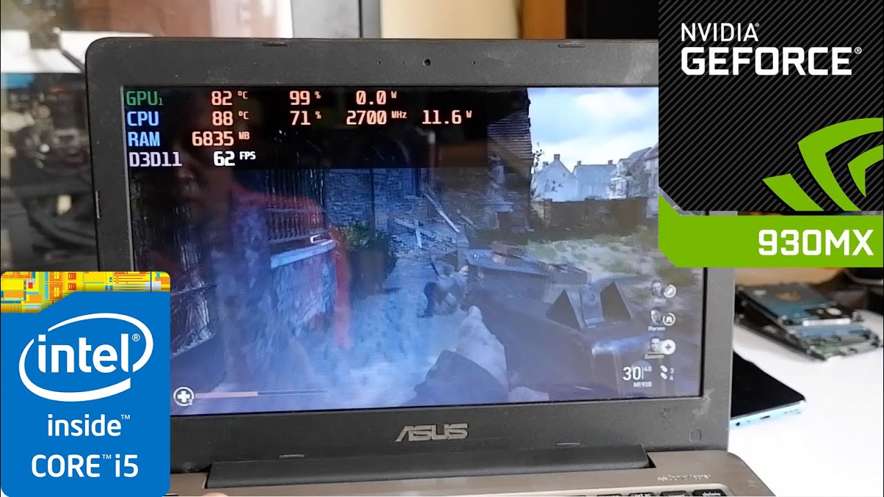 Nvidia 930mx Call Of Duty Ww2 Asus X456ur I5 Gen6 8gb Ram 1tb Youtube