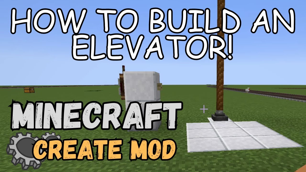 How To Build A Rope Pulley Elevator Create Mod Minecraft Youtube