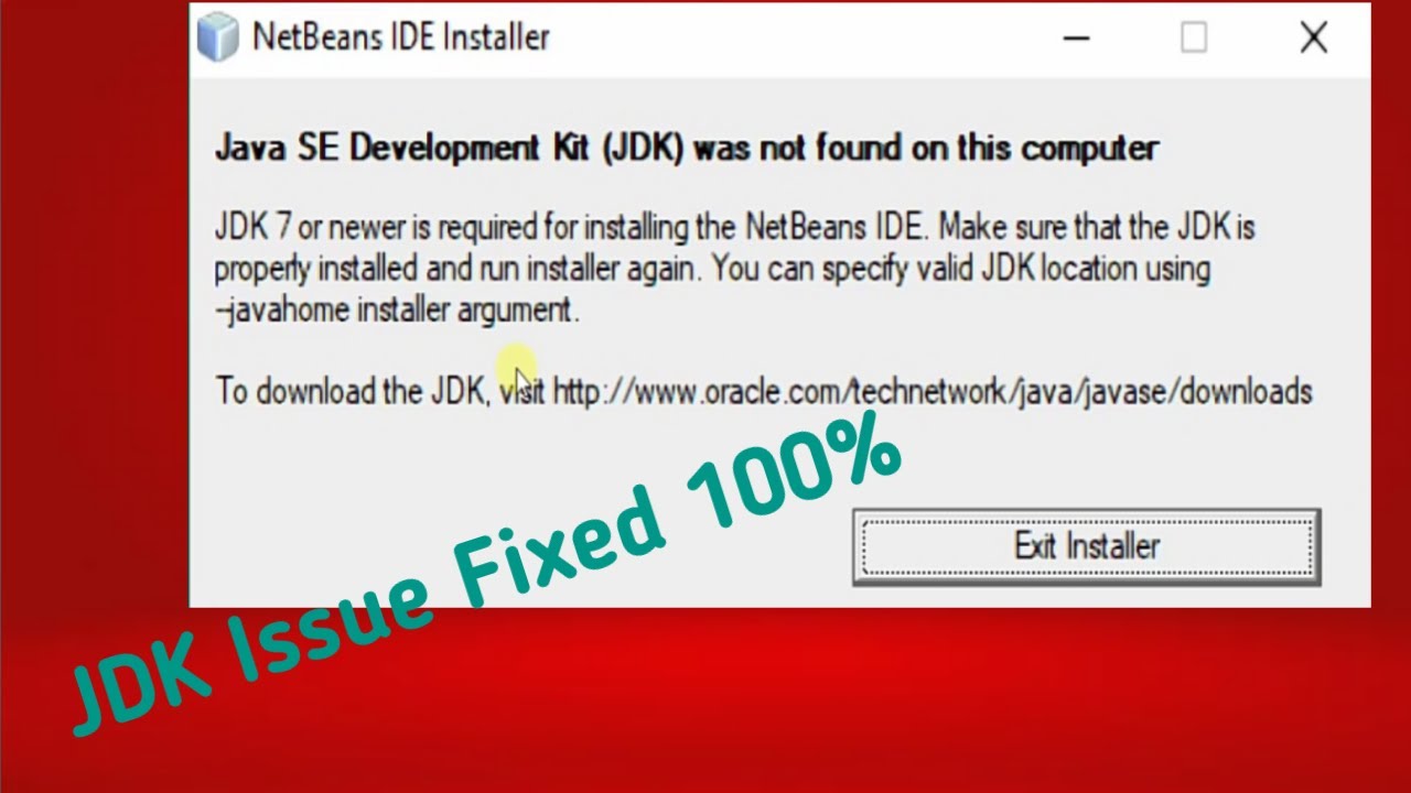 How To Fix Java Netbeans Ide Installation Problem Youtube