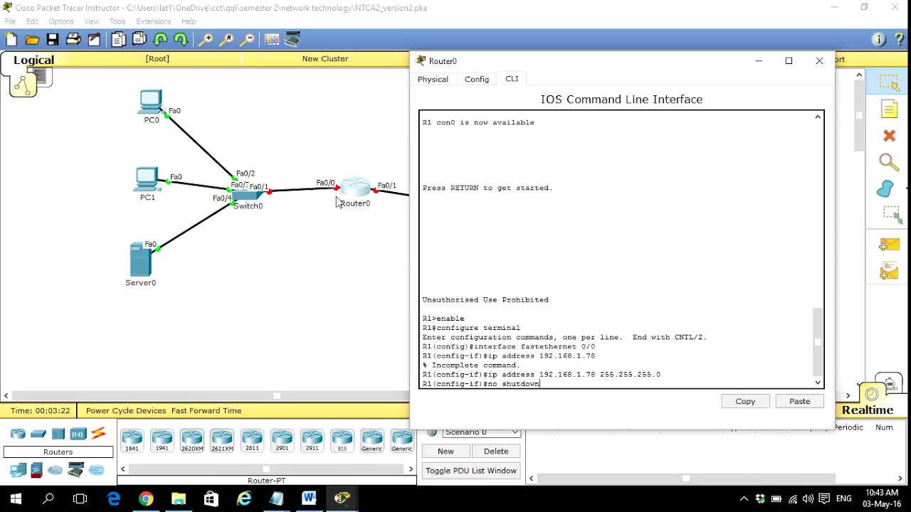 Configure Ip Static Routing Using Cisco Packet Tracer At Darrell