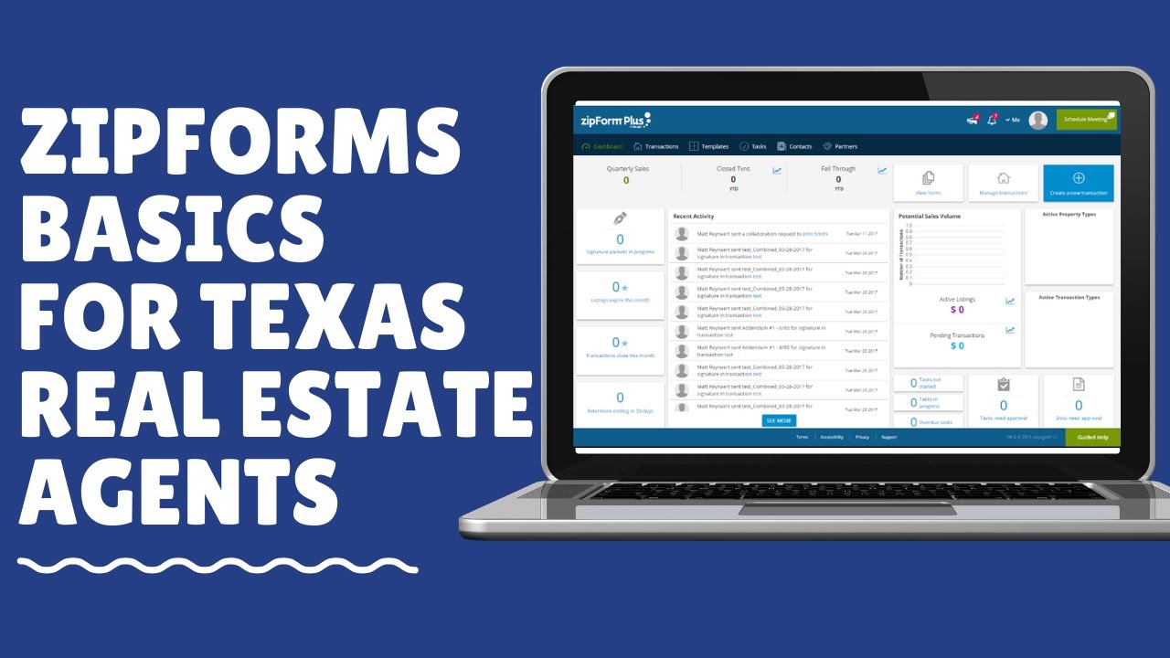 Zipforms 101 For Texas Real Estate Agents Youtube