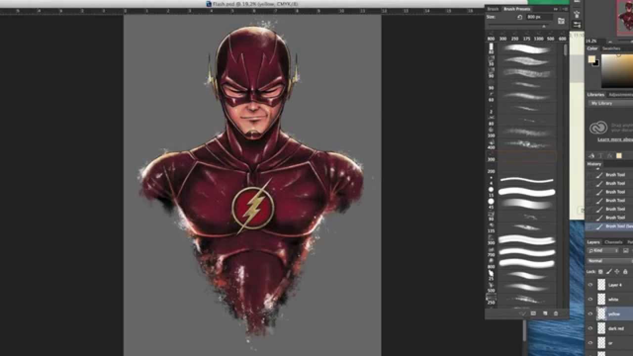 The Flash Digital Painting Process Youtube