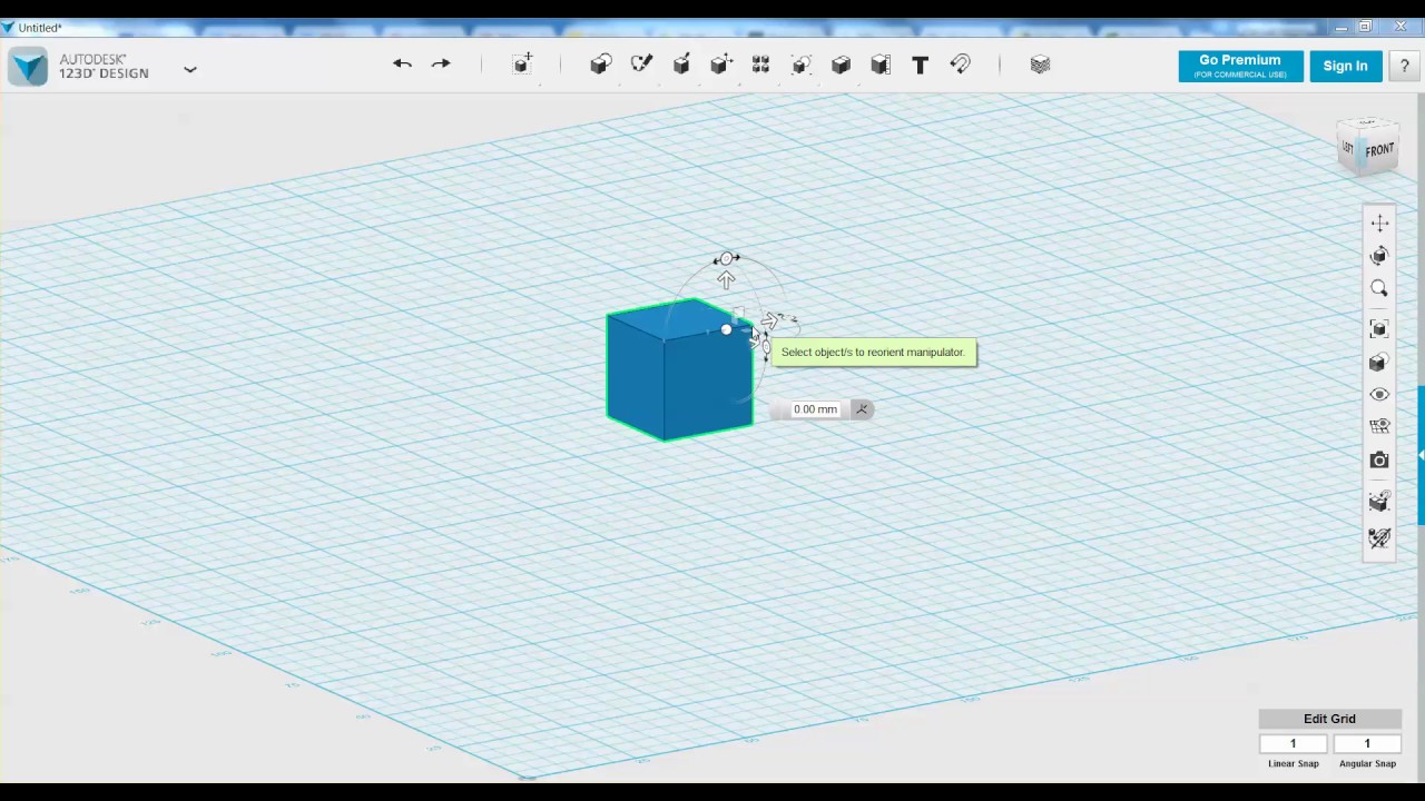 123d Design Moving Rotating And Scaling With Transform Youtube