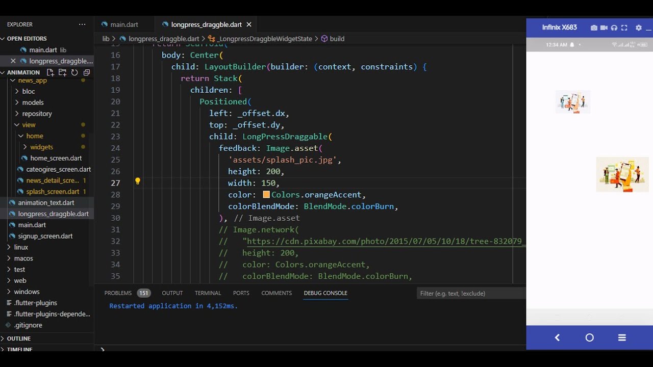 Draggable Widget Flutter Dart Youtube