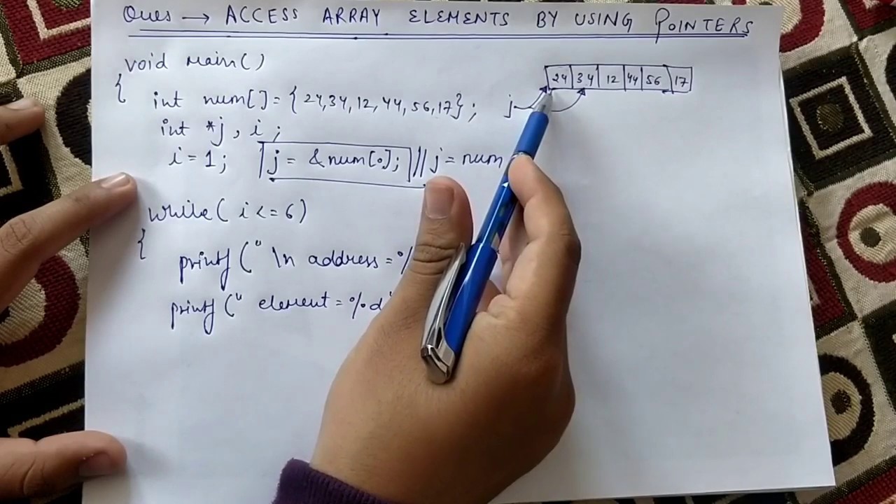 Accessing Array Elements Using Pointers C Programming Language Youtube